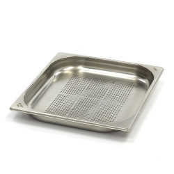 GN 2/3 40mm stainless steel perforated container