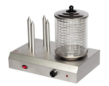 Hot dog preparing machines